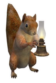 Second Life Marketplace - Squirrel with lantern / Ecureuil & lanterne (BOX)